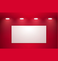 Realistic red table studio 3d background Vector Image