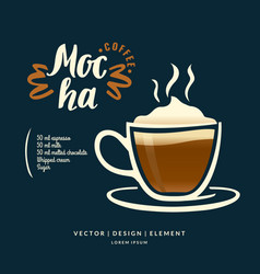 Banner for mocha coffee Royalty Free Vector Image