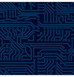 Blue tech square seamless pattern Royalty Free Vector Image