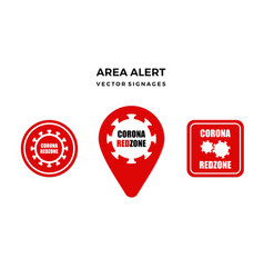 Sign symbol quarantine zone area stop novel Vector Image
