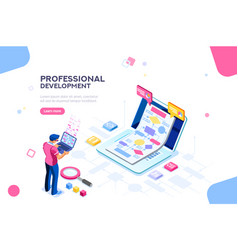 Collaborative consumption isometric flowchart Vector Image