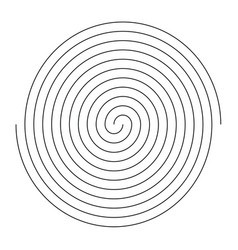 Simple black and white spiral fingerprint design Vector Image