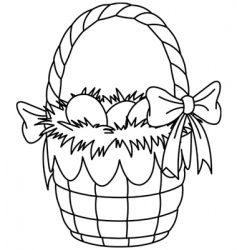 Happy Easter chick coloring page Royalty Free Vector Image