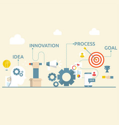 Innovation process flat design Royalty Free Vector Image