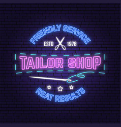 Tailor emblem signage Royalty Free Vector Image