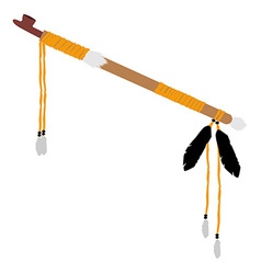 Pipe of peace drawing ceremonial native american Vector Image