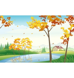 Lake shore Royalty Free Vector Image - VectorStock