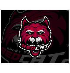 Cat esport gaming mascot logo template modern Vector Image