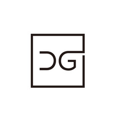 Creative initial letter dg square logo design Vector Image