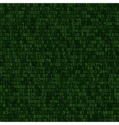 Matrix code stream green data codes screen Vector Image