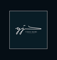 Yj monogram logo Royalty Free Vector Image - VectorStock