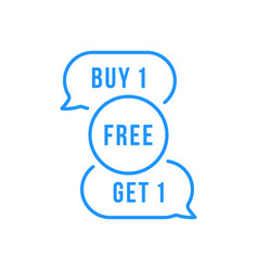 Buy one get one free sticker label design Vector Image