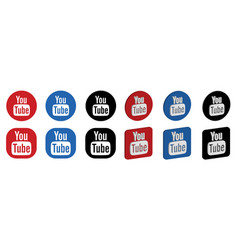 Youtube logo icon Royalty Free Vector Image - VectorStock