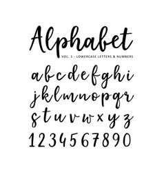 Hand drawn alphabet signature script font Vector Image
