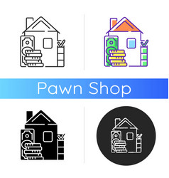 Down payment linear icon Royalty Free Vector Image