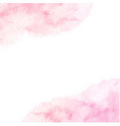 Hand painted pink watercolor border texture with Vector Image
