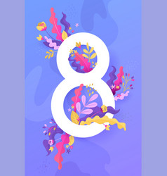 International womens day 8 march with frame Vector Image