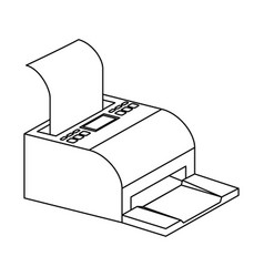 Receipts printer pos icon Royalty Free Vector Image