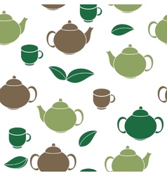 Tea seamless pattern background Royalty Free Vector Image