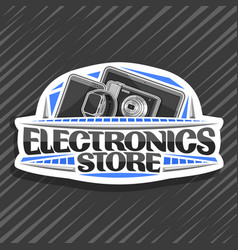 Logo for electronics store Royalty Free Vector Image