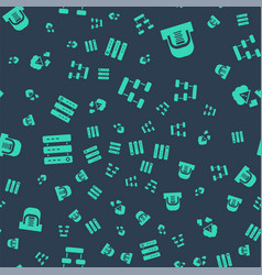 Set cloud hacking hierarchy organogram chart Vector Image