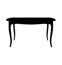 Table silhouette Royalty Free Vector Image - VectorStock
