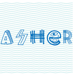 Asher Royalty Free Vector Image - VectorStock