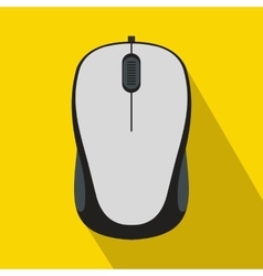 Computer mouse flat vintage icon Royalty Free Vector Image