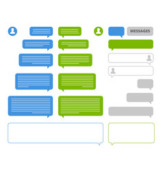 Message bubbles design template for messenger Vector Image