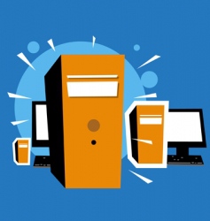 Monster personal computer Royalty Free Vector Image