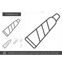 Toothpaste line icon Royalty Free Vector Image