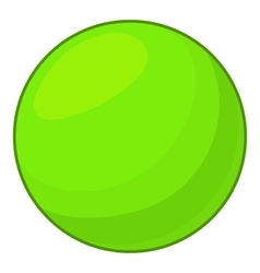 Green ball icon cartoon style Royalty Free Vector Image