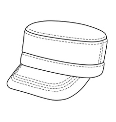 Outline cap Royalty Free Vector Image - VectorStock
