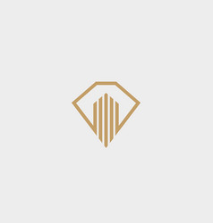 Diamond real estate logo design luxury home Vector Image