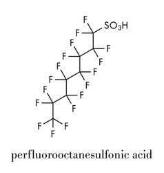 Perfluorooctanesulfonic acid perfluorooctane Vector Image