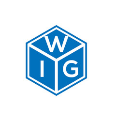 Wig letter logo design on black background Vector Image