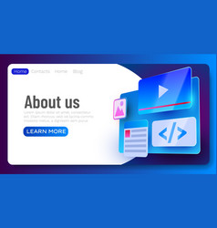 Programmer at work concept can use for web banner Vector Image