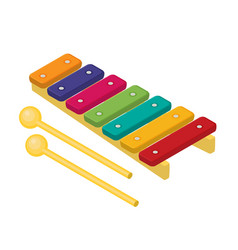 Kids playing musical instruments flat Royalty Free Vector