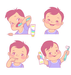 Baby teeth set Royalty Free Vector Image - VectorStock