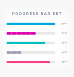 Blue progress bar Royalty Free Vector Image - VectorStock