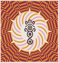 Spring african sun symbol Royalty Free Vector Image