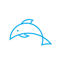 Digital dolphin logo Royalty Free Vector Image