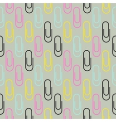 Paper clip seamless pattern Royalty Free Vector Image