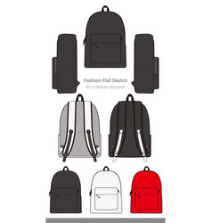 Backpack design template Royalty Free Vector Image