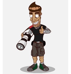 Cartoon character photographer Royalty Free Vector Image