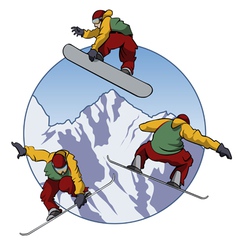 Snowboard logo Royalty Free Vector Image - VectorStock
