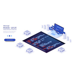 Programming and software development web page Vector Image