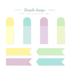 Post note stickers isolated Royalty Free Vector Image