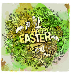 Hand drawn easter doodle elements Royalty Free Vector Image