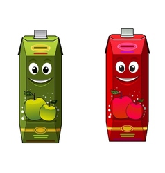 Collection of fresh funny cartoon fruits and Vector Image